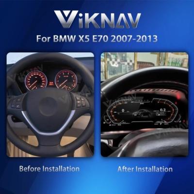 中国 ビクナブ 12.3"デジタルインスツームクラスター BMW X5 E70 2007-2013 Linuxシステム 販売のため