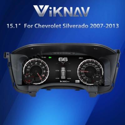 China Viknav 15.1 Inch LCD Screen Car Digital Cluster For Chevrolet Silverado GMC Sierra 2007-2013 Linux System Car Digital Speedometer Dashboard Panel Instrument Panel Virtual Cockpit for sale