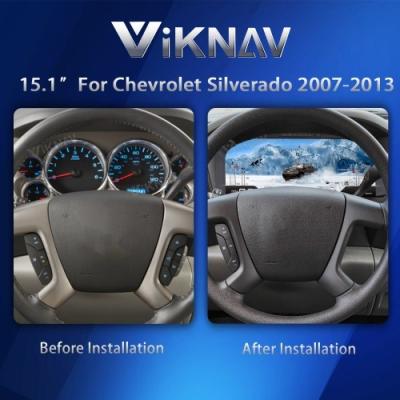 China Viknav 15.1 Inch LCD Screen Car Digital Cluster For Chevrolet Silverado GMC Sierra 2007-2013 Linux System Car Digital Speedometer Dashboard Panel Instrument Panel Virtual Cockpit for sale