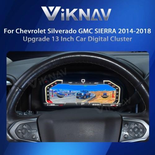 Quality Viknav 13 Inch Car Digital Cluster For Chevrolet Silverado GMC SIERRA 2014-2018 LCD Car Digital Speedometer Dashboard Panel Instrument Panel Virtual Cockpit for sale