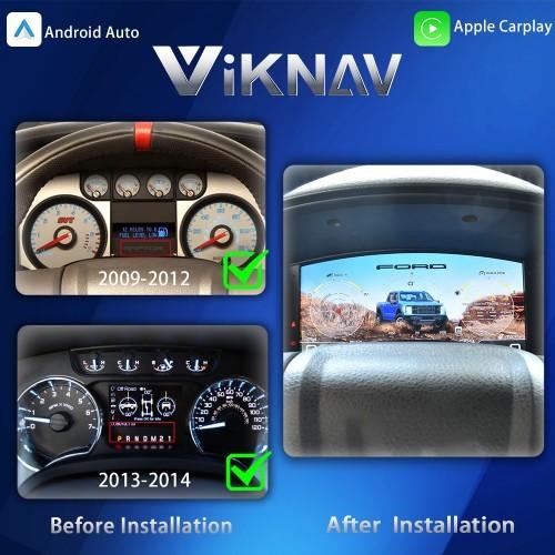 Quality VIKNAV Digital Cluster Car SpeedoMeter For Ford F150 Raptor 2009-2014 for sale
