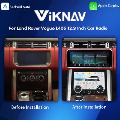 China Radio de coche con pantalla táctil Viknav de 12,3 pulgadas para Land Rover Range Rover Vogue L405 2013-2017, reproductor multimedia, unidad principal con navegación GPS (rojo) en venta