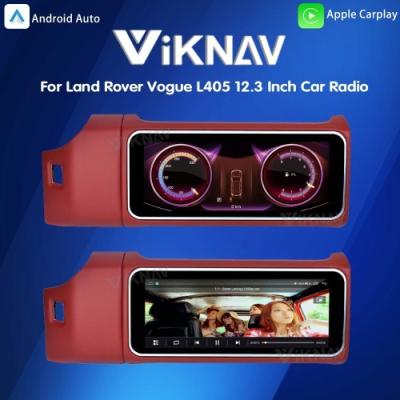 China Radio de coche con pantalla táctil Viknav de 12,3 pulgadas para Land Rover Range Rover Vogue L405 2013-2017, reproductor multimedia, unidad principal con navegación GPS (rojo) en venta