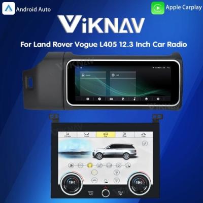 China Viknav Radio de coche con pantalla táctil de 12,3 pulgadas y aire acondicionado para Land Rover Range Rover Vogue L405 2013-2017, reproductor multimedia, unidad principal con navegación GPS (Negro completo) en venta