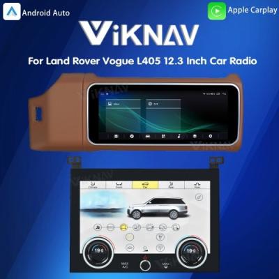 China Viknav 12,3 pulgadas de pantalla táctil Radio de coche y AC para Land Rover Range Rover Vogue L405 2013-2017 Jugador multimedia Unidad de cabeza de navegación GPS (todo marrón) en venta