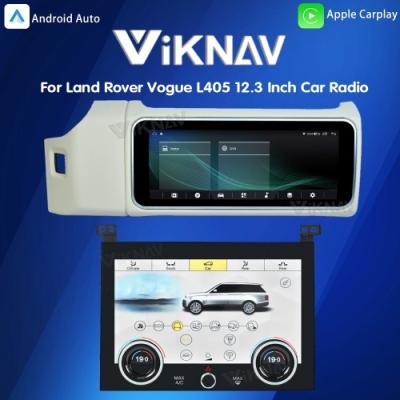 China Radio de coche con pantalla táctil Viknav de 12.3 pulgadas y aire acondicionado para Land Rover Range Rover Vogue L405 2013-2017, reproductor multimedia, unidad principal con navegación GPS (blanco completo) en venta