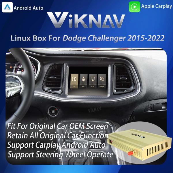 Quality Viknav Linux Interface Box for Dodge Challenger 2015-2022 with Wireless CarPlay for sale