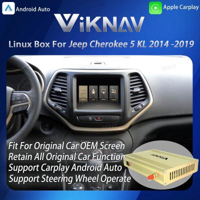 中国 ワイヤレスカープレイ付きのジープ・チェロキー 2014-2019向けViknav Linuxインターフェースボックス 販売のため