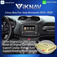 China Viknav Linux Interface Box for Jeep Renegade 2016-2020 Wireless CarPlay 2GB RAM for sale