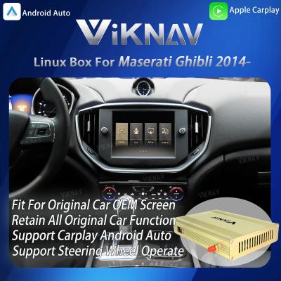 중국 Maserati Ghibli 2014년형 무선 CarPlay Android Auto 지원 Viknav Linux 인터페이스 박스 판매용