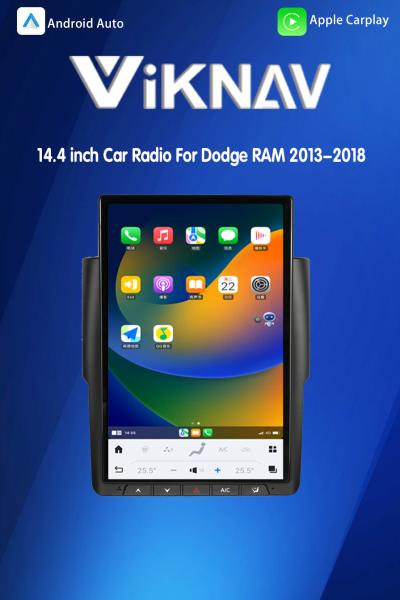 Quality VIKNAV 14.4 " Car Radio For Dodge RAM 2013-2018 Wireless Carplay Android for sale