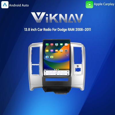 중국 VIKNAV 13.8 인치 자동차 라디오 도지 램 2008-2011 무선 카플레이 판매용