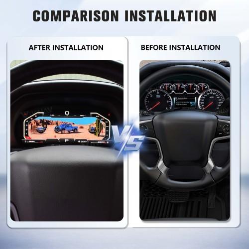 Quality Viknav 13 Inch Car Digital Cluster For Chevrolet Silverado GMC SIERRA 2014-2018 for sale