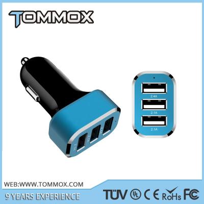 中国 自在継手 3 の港 usb 車の充電器、携帯電話のための多港の自動充電器 販売のため