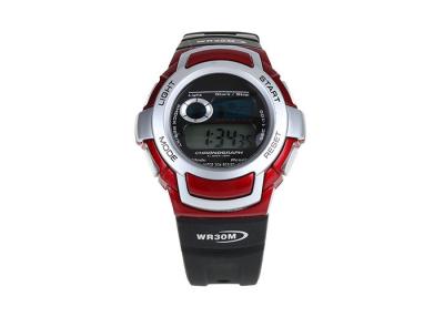 中国 Multifuction のスポーツ LCD デジタルの腕時計 3 自動支払機はスチール・ケースの背部を防水します 販売のため