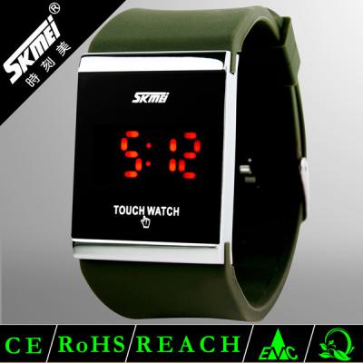 Cina Verde unisex dell'esercito degli orologi di Digital del touch screen, orologio del silicone in vendita