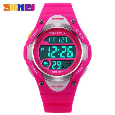 Cina Orologio di Digital rosa di sport delle ragazze adorabili multifunzionale con incantare indietro luce in vendita