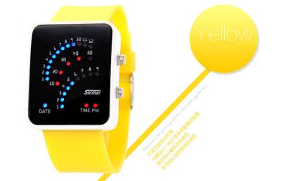 中国 十代のための黒 12/24 の時間 LED デジタルの腕時計の合金の箱 販売のため