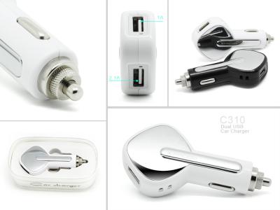 Cina Caricatore doppio di qualità superiore dell'automobile di USB in scatola a cristallo per il mercato del regalo e promozionale in vendita