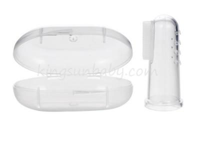 China Food Grade Silicone Finger Toothbrush For Baby,Infant Toothbrush in PP Box for sale