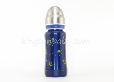 China 6 Oz Stainless Steel Baby Bottle Insulated Food Grade Silicone Nipple Without Handle for sale