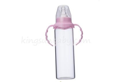 China Standard Neck Baby Milk Bottle With Handle , Best Baby Bottles For Newborns Transparent for sale