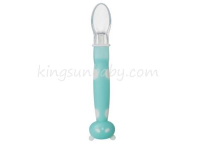 China OEM Cartoon Bear Silicone Baby Feeding Spoon Food Grade BPA Free Lovely Cutlery for sale