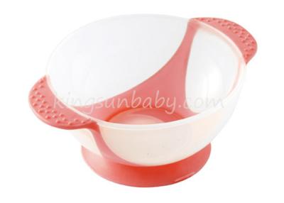 China Food Grade PP Feeding Suction Bowl With Color Changing Cutlery Spoon BPA Free for sale