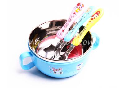China Double Wall Stainless Steel Kids Bowls For Infant Feeding Nice Looking Durable for sale