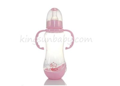 China 240MLPlastic Feeding Baby Bottles With Handles and Base Regular Neck for sale
