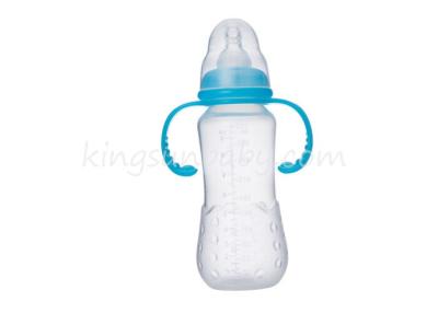 China Normal Mouth 300ml Baby Nursing Bottle with Embossed design in Arc Shape for sale