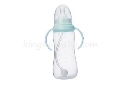 China Transparent PP Infant Feeding Nursing Bottle Normal Neck With Handle 300ml for sale