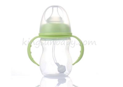 China Eco-friendly PP Baby Feeding Bottle Arc Shape With Automatic Straw for sale