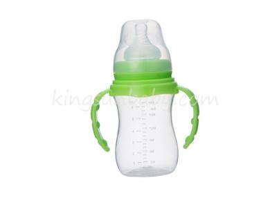 China 6 Ounce PP Newborn Baby Feeding Bottle Wide Mouth with Automatic Straw for sale