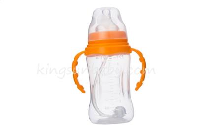 China 240ml Transparent Milk Feeding Bottle with Automatic Straw BPA Free for sale
