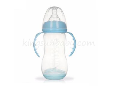 China Non - Toxic Plastic Feeding Wide Neck Baby Bottle Arc Shape 320Ml FDA Standard OEM / ODM for sale