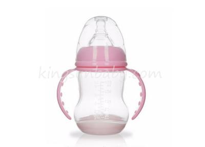 China Wide Neck 180ml PP Baby Feeding Bottle with PP Base and Handle for sale