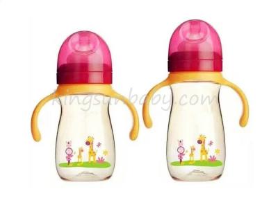 China 8 Oz / 10 Oz Colorful Standard Neck Baby Bottles Polyphenylsulfone With Mushroom Cap for sale