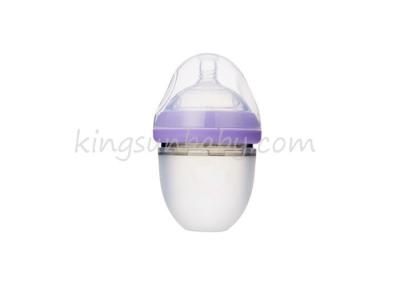 China Newborn Silicone Squeeze Bottle , Best Bottles For Nursing Babies With Super Wide Neck for sale