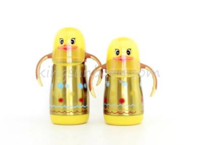 China 300ml Stainless Steel Thermos Baby Bottle Wide Neck Cartoon Design for sale