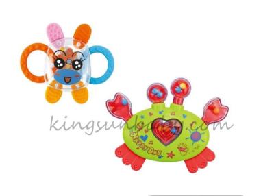 China Non Toxic Colorful Baby Rattle Silicone Baby Teether Toys , Eco friendly Silicone and Plastic for sale
