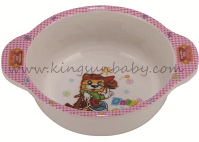 China Cute Printing Melamine Square Baby Feeding Bowl Non Toxic with Handle for sale