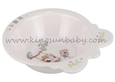 China Animal Shape Melamine Baby Feeding Plate with Cartoon Printing BPA Free for sale