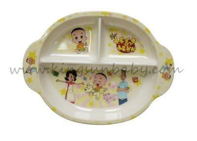 China 3 Section Melamine Infant Feeding Bowls Kids Bowl BPA Free Eco friendly for sale