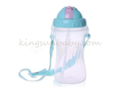 China Food Grade Baby Straw Water Bottle Infant Baby Training Cup with Strap Eco friendly for sale