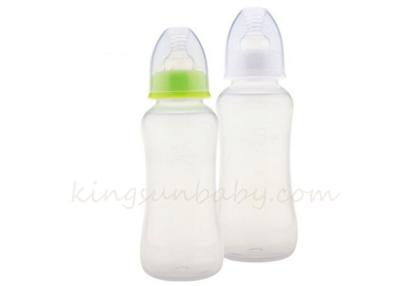 China 8 Ounce PP Baby Plastic Feeding Milk Bottle For Baby With Silicone Nipple Non toxic for sale