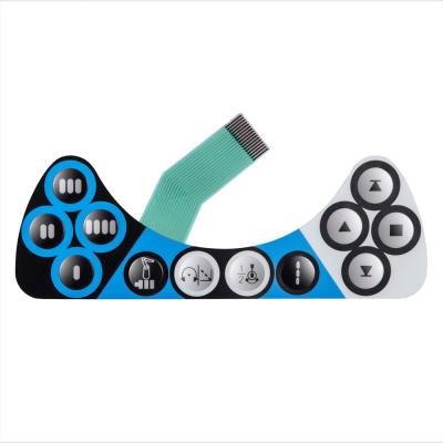 China Customized graphics overlay Membrane switch keyboard for sale