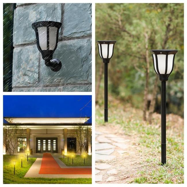 Garden Decoration Lamp Multi-functional Solar Torch Light Outdoor IP65 Waterproof for Lawn Landscape Tree Building