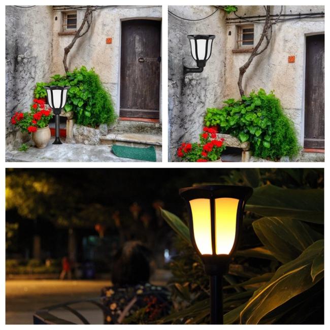 Garden Decoration Lamp Multi-functional Solar Torch Light Outdoor IP65 Waterproof for Lawn Landscape Tree Building