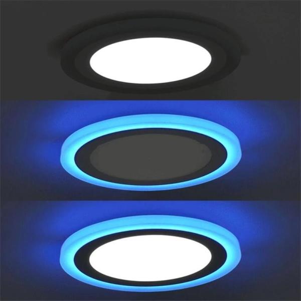 Quality Slim LED Panel Light Two Color Round AC220~240V 6W+3W Recessed Down Light for sale